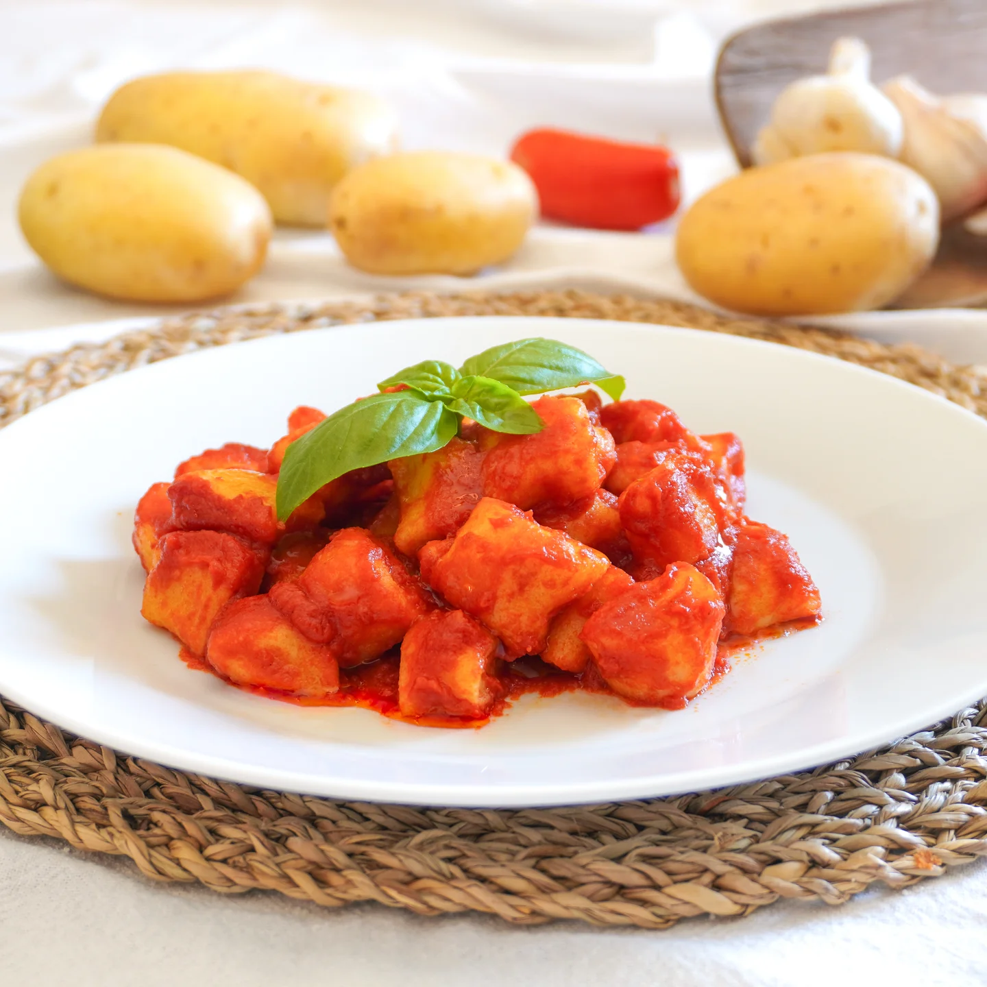 Potato gnocchi with tomato sauce