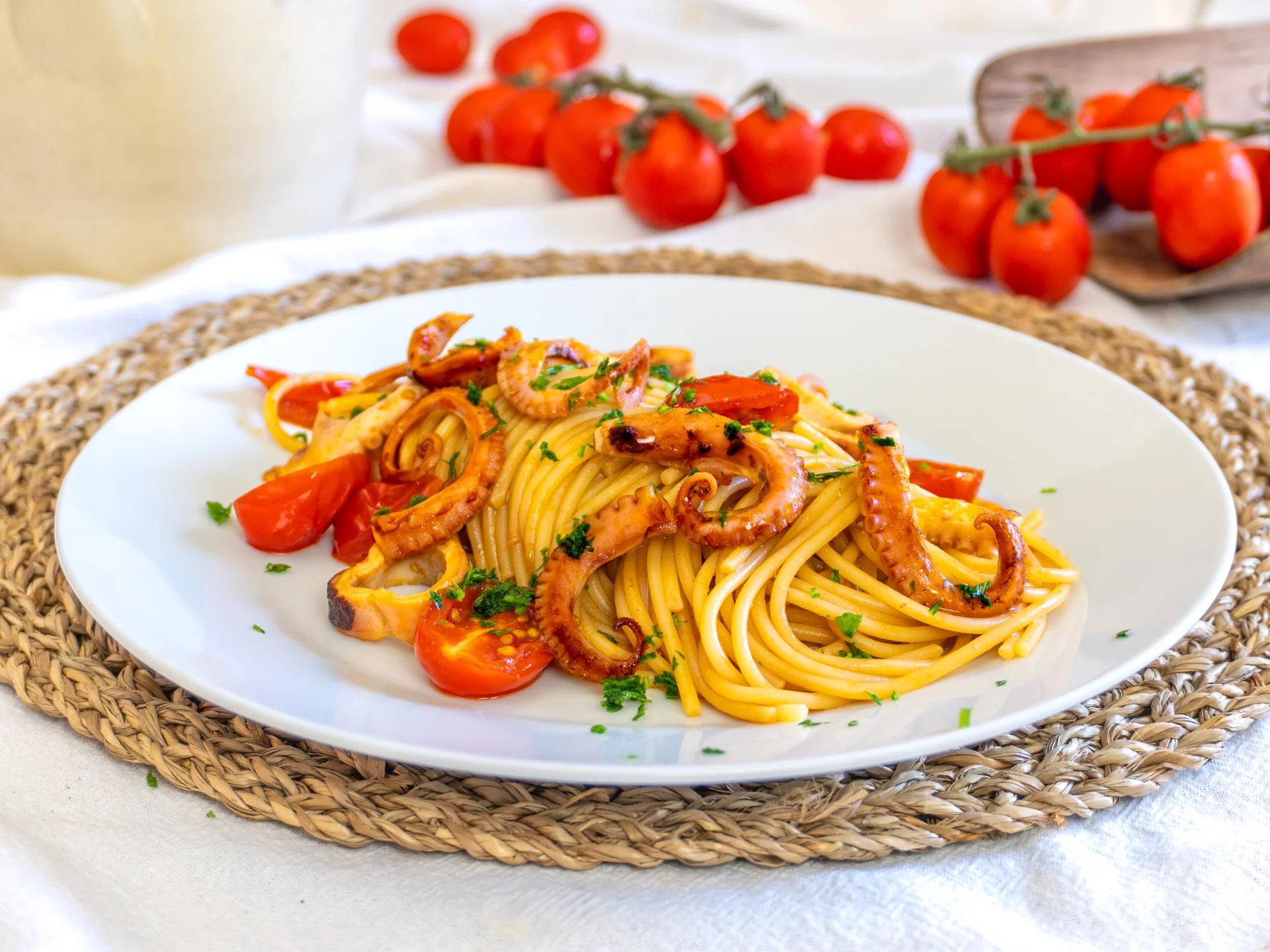 Recipe Spaghetti with Baby Octopus