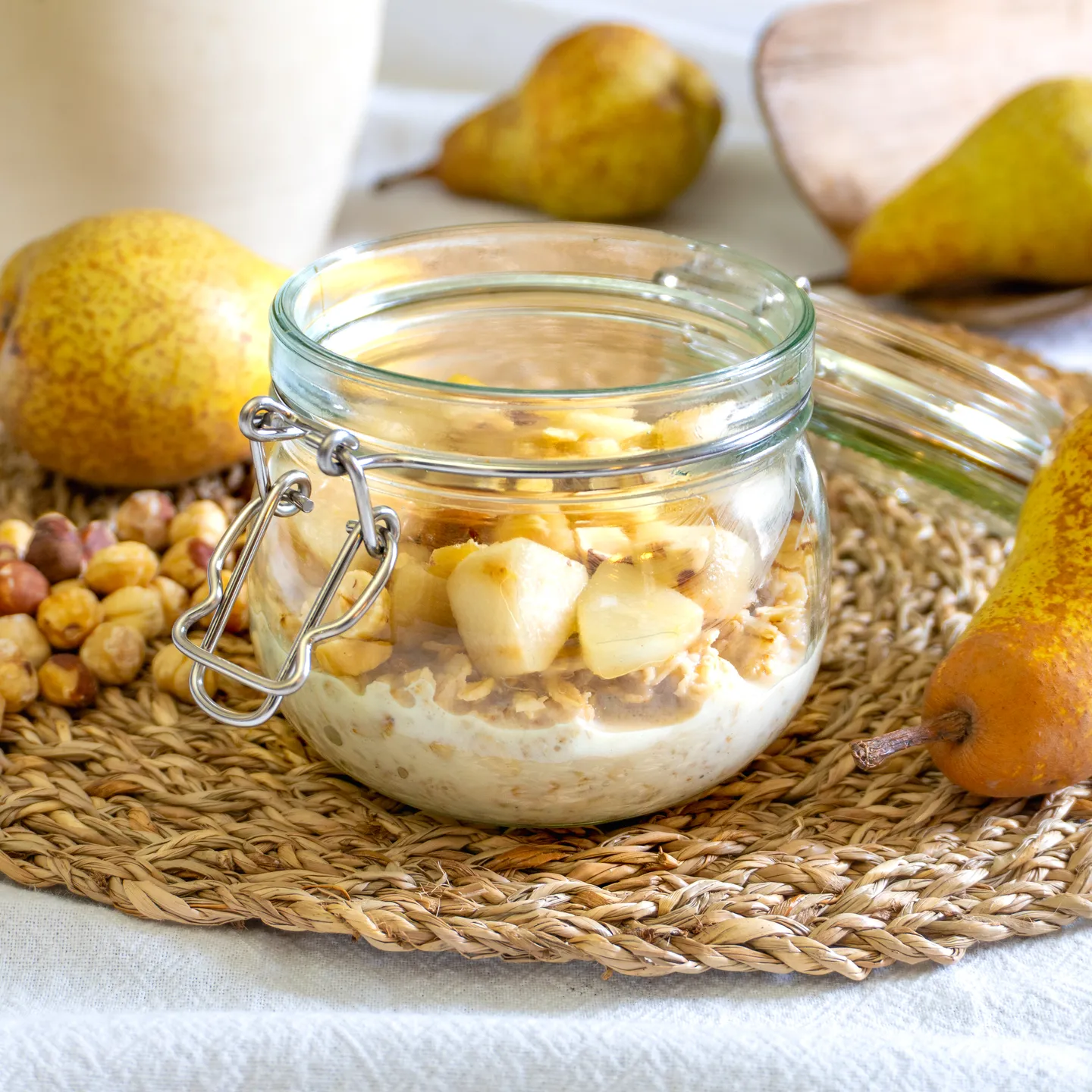 Receta Porridge con peras y avellanas