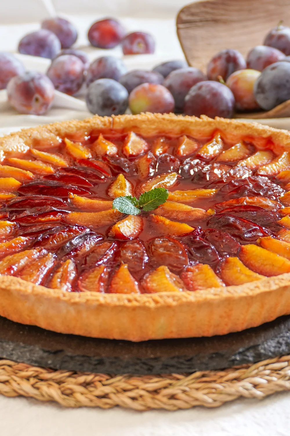 Recette Tarte aux prunes fraîches
