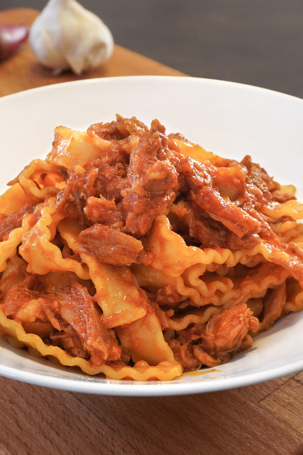 Ricetta Mafalde con ragù di costine