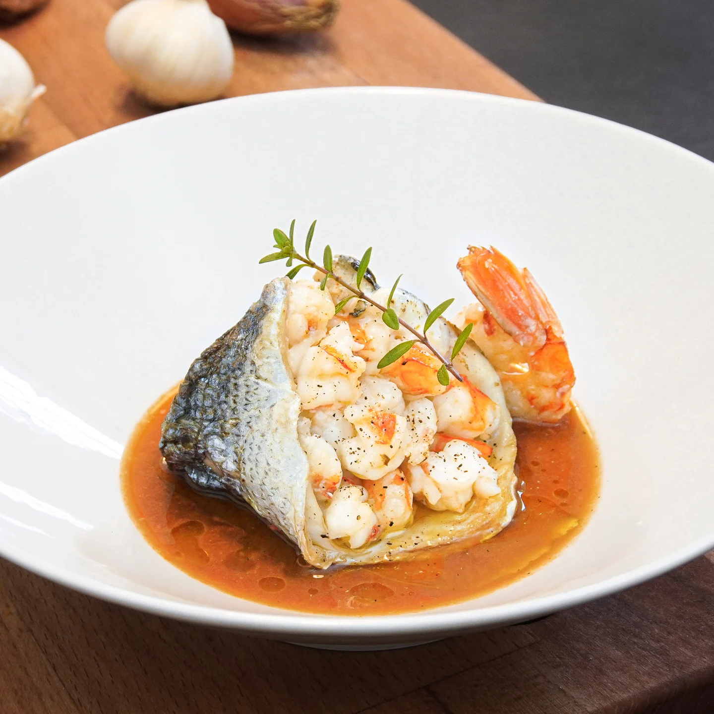 Ricetta Orata con gamberi