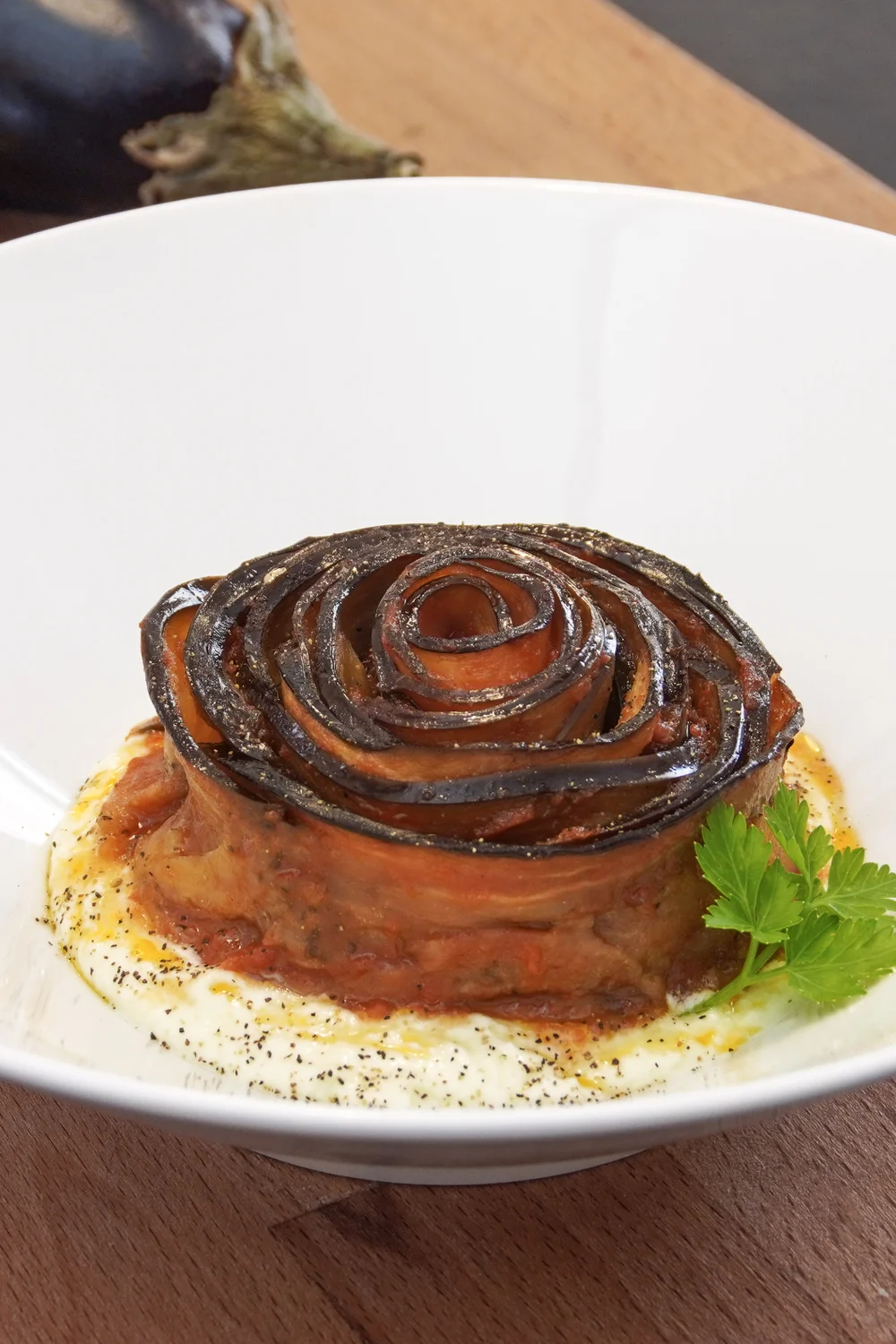 Ricetta Rosa di melanzane con burrata